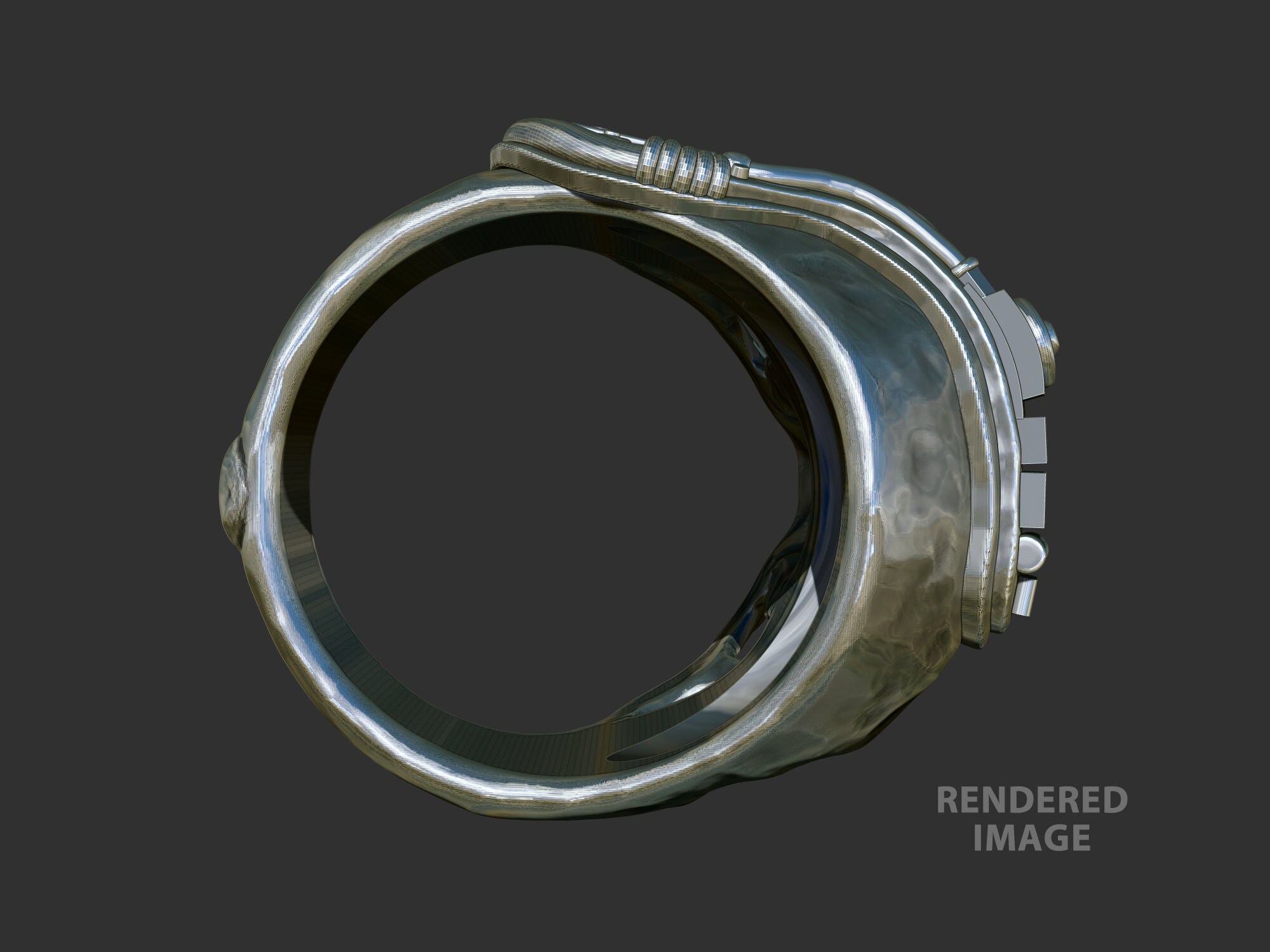 Cyborg Skull Ring Borg Inspired Downloadable STL File for 3D Printing ...