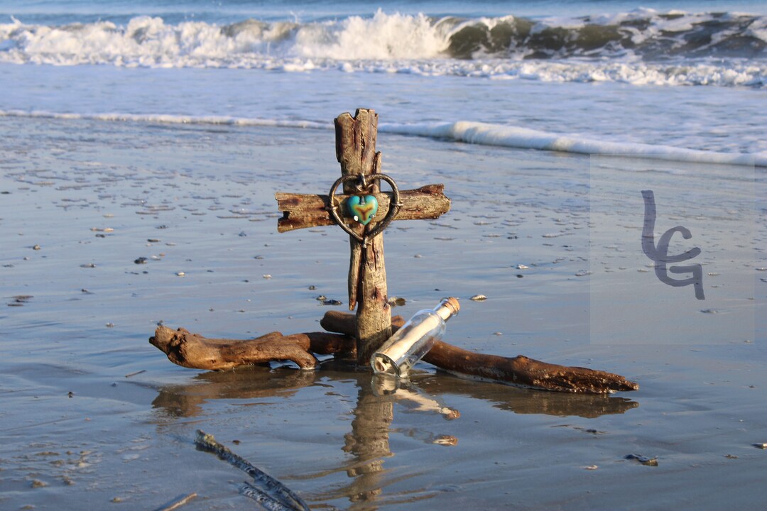 Original Photo of Cross in the Sand at Isle of Palms South - Etsy
