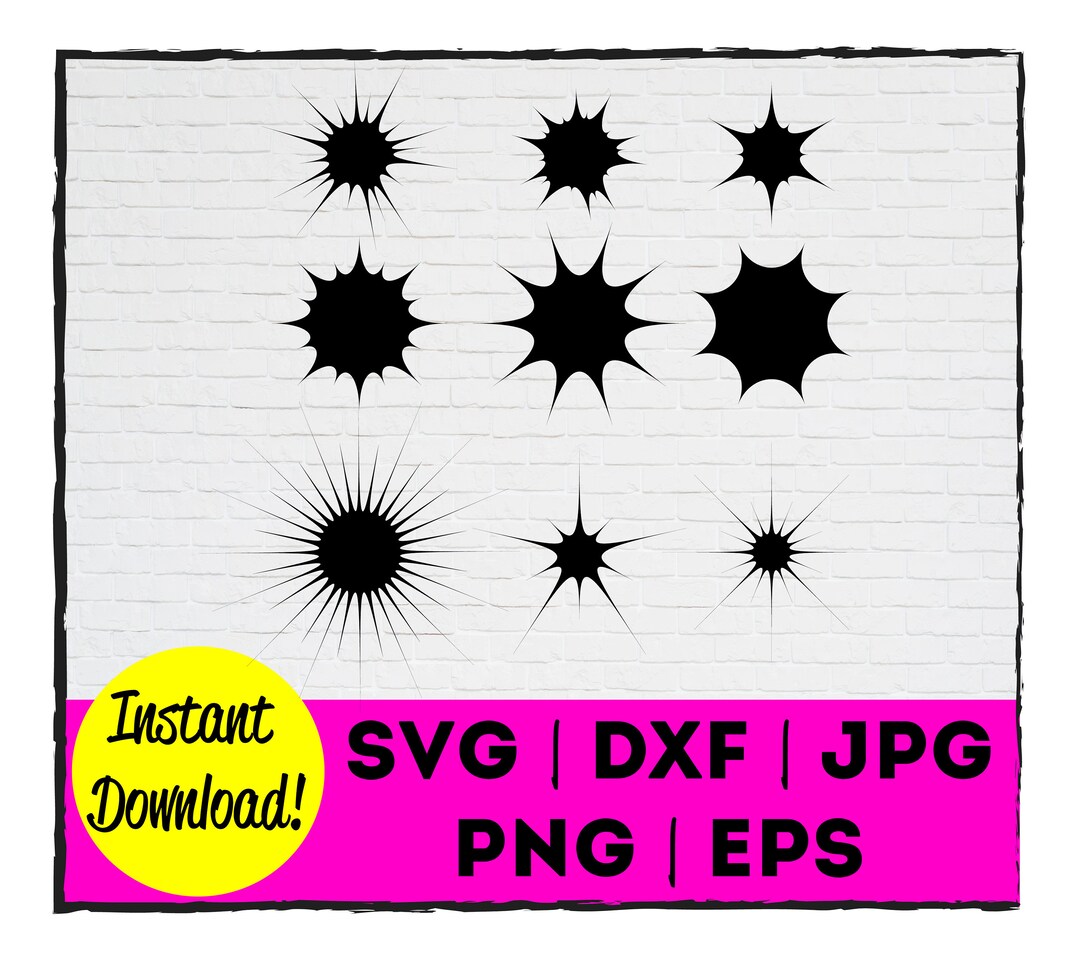Starburst Shape Files | Starburst SVG | Splat Shapes | Starburst ...