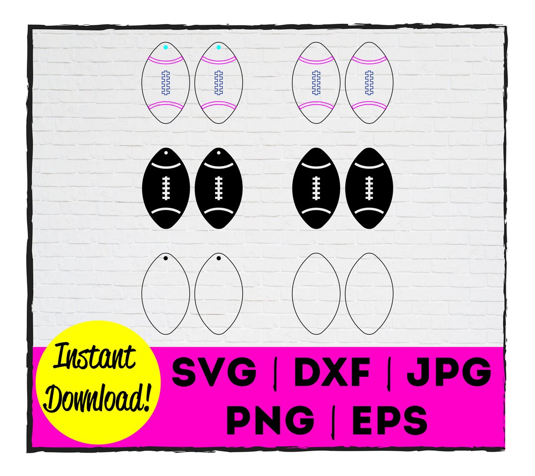 Football Earring Cut File | Instant Download | Commercial Use ...