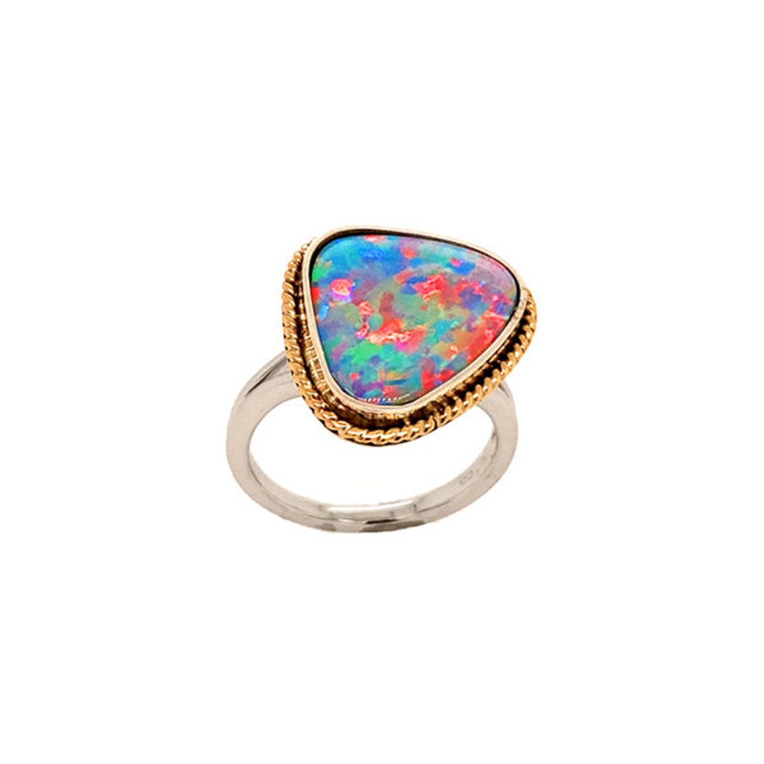 Lightning Ridge Opal Ring - Etsy