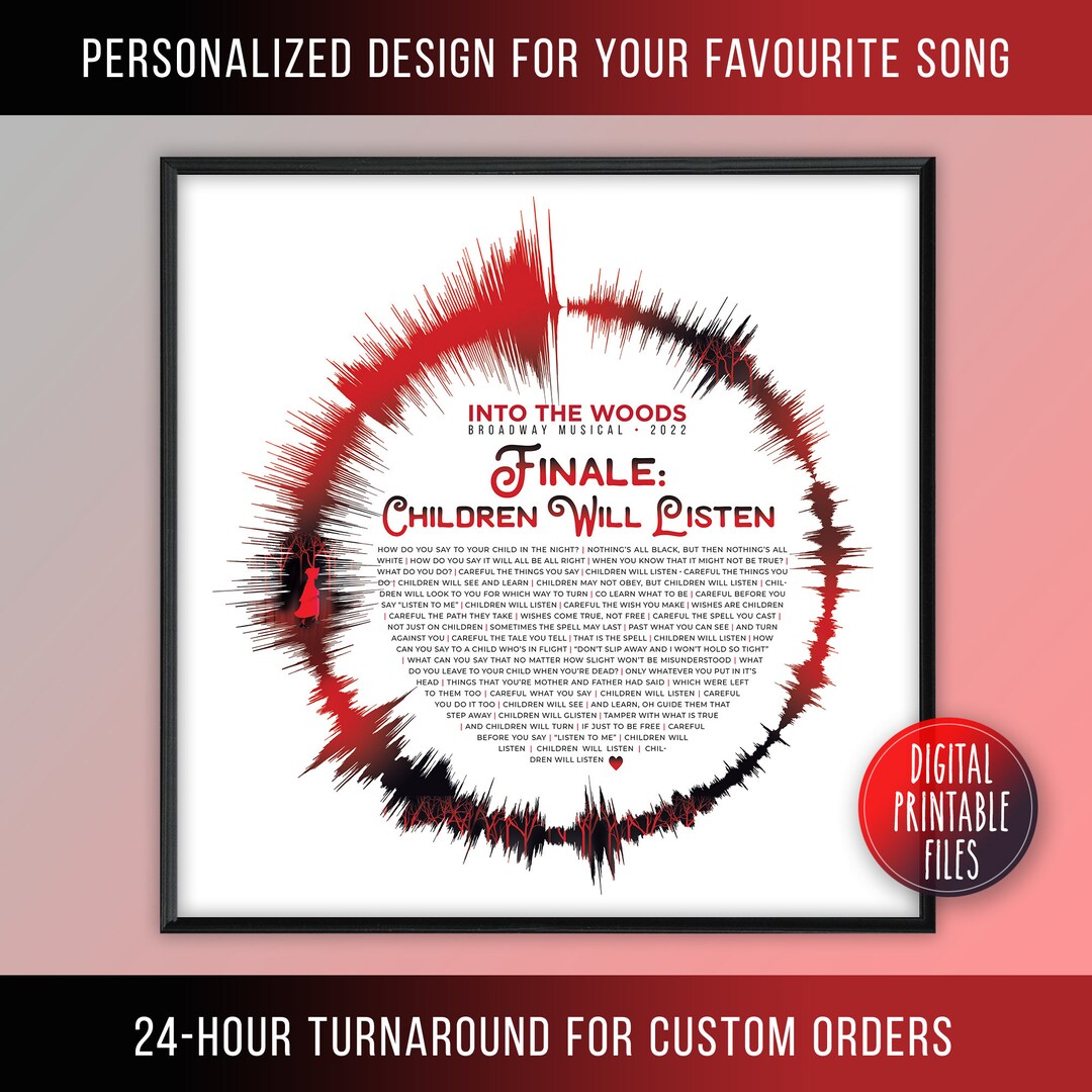 Finale Children Will Listen, Radial Sound Wave & Lyrics Art, Broadway ...