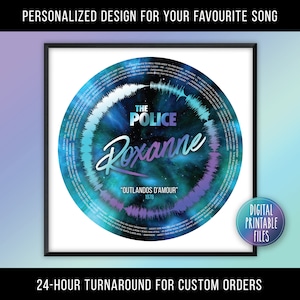 Roxanne, Custom Radial Sound Wave Lyrics Art, Printable Digital Poster ...