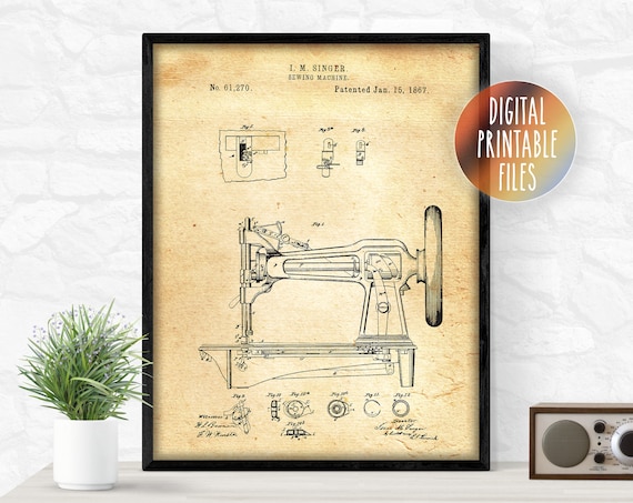 Singer Sewing Machine Drawing