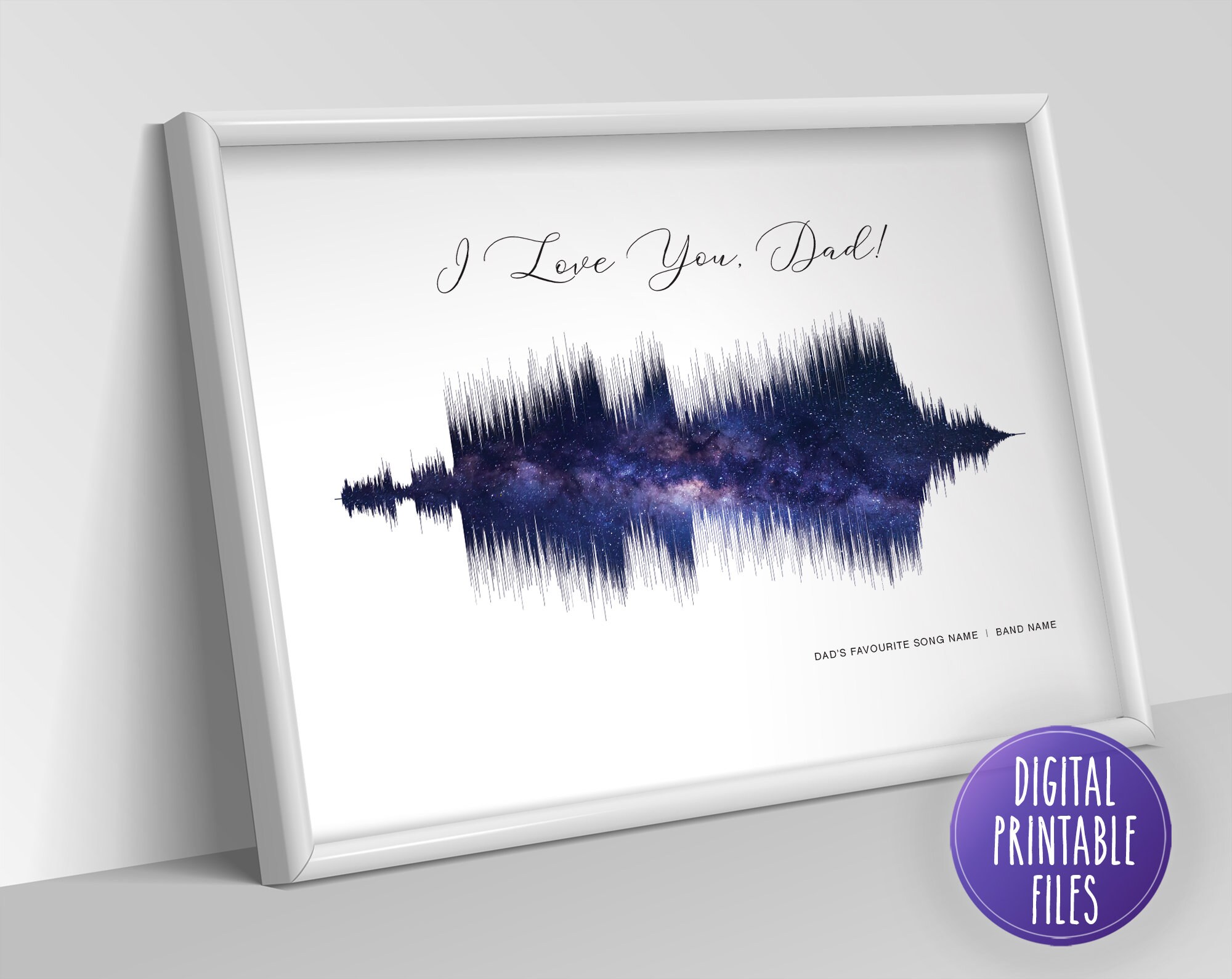 Personalized Soundwave Art for Dad Favourite Song - Etsy
