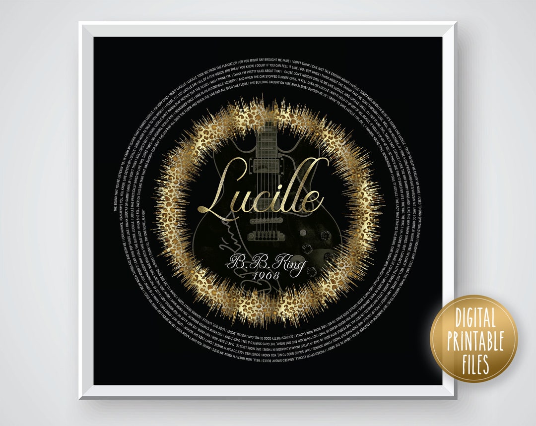 Lucille Custom Radial Sound Wave and Lyrics Art Printable - Etsy