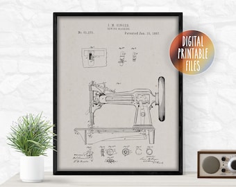 Singer Sewing Machine Poster - Etsy
