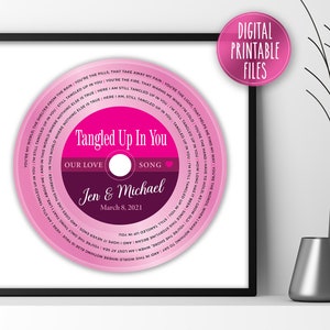 First Dance Song Poster | Personalized Lyrics Art | Wedding Anniversary ...