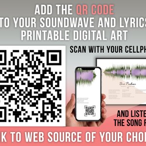 Custom Shape QR Code for Personalized Sound Wave Printable Digital Art ...