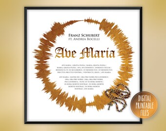 Ave Maria Song Poster - Etsy
