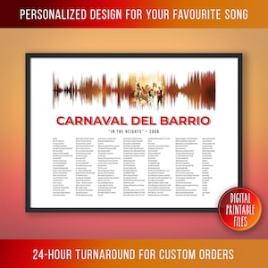 Carnaval Del Barrio, Broadway Musical Theatre Soundwave Lyrics Art ...