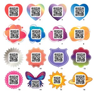 Custom Shape QR Code for Personalized Sound Wave Printable Digital Art ...
