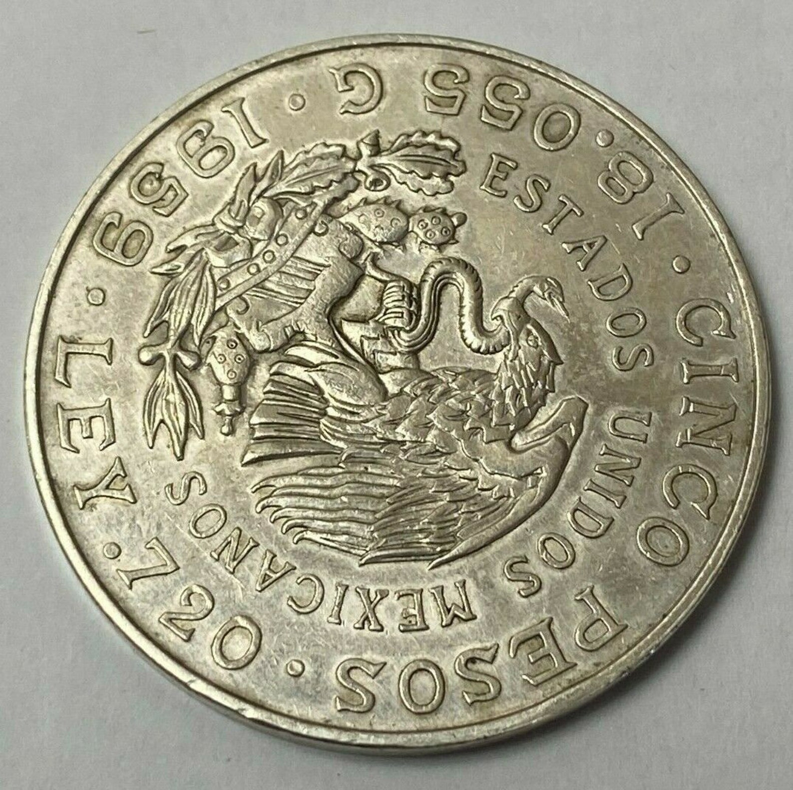 1959 Mexico Cinco Pesos Silver Mexican 5 Pesos Coin | Etsy