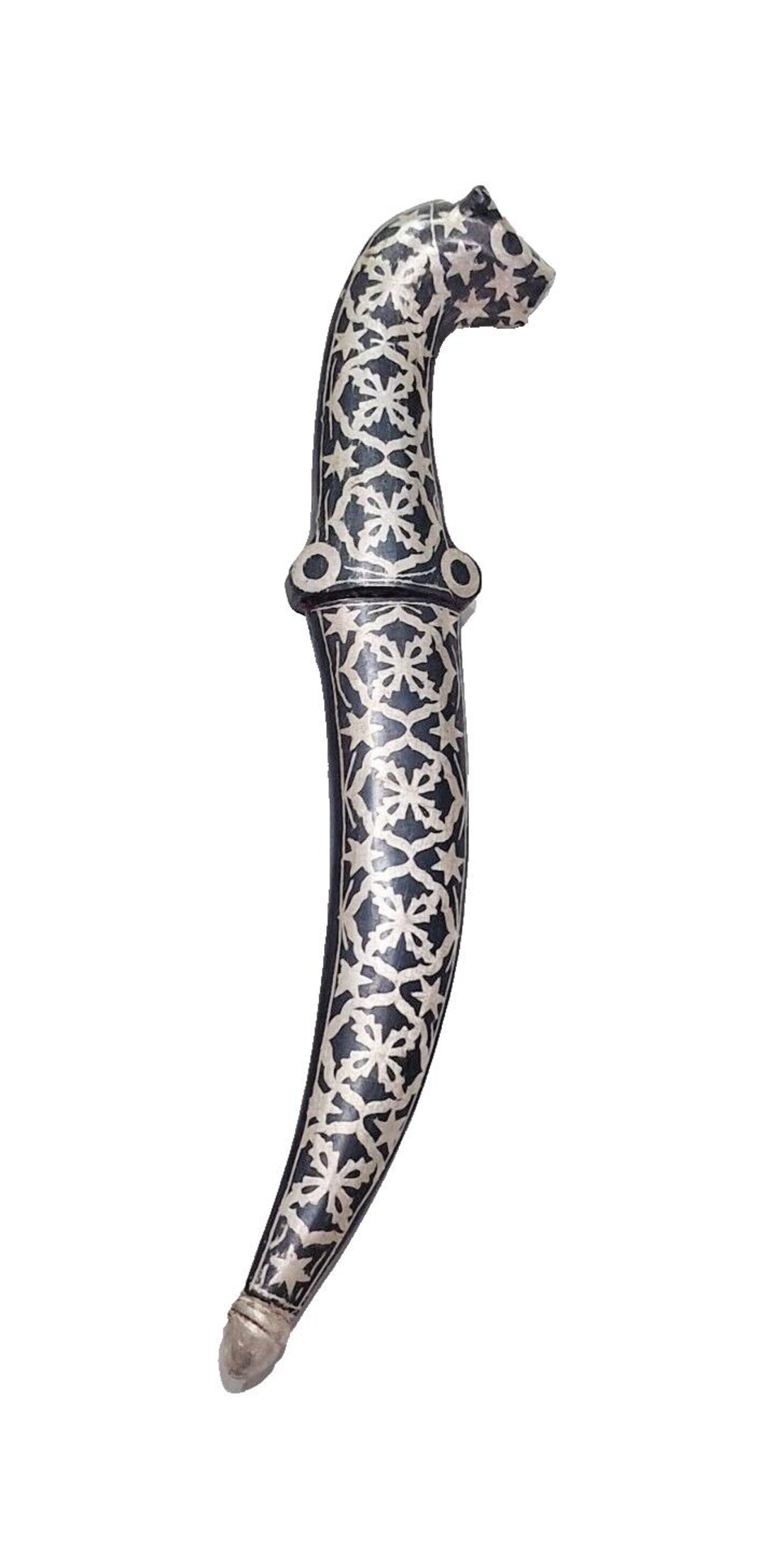Horse Face Dagger With Damascus Blade and Silver Inlay Letter Opener - Etsy