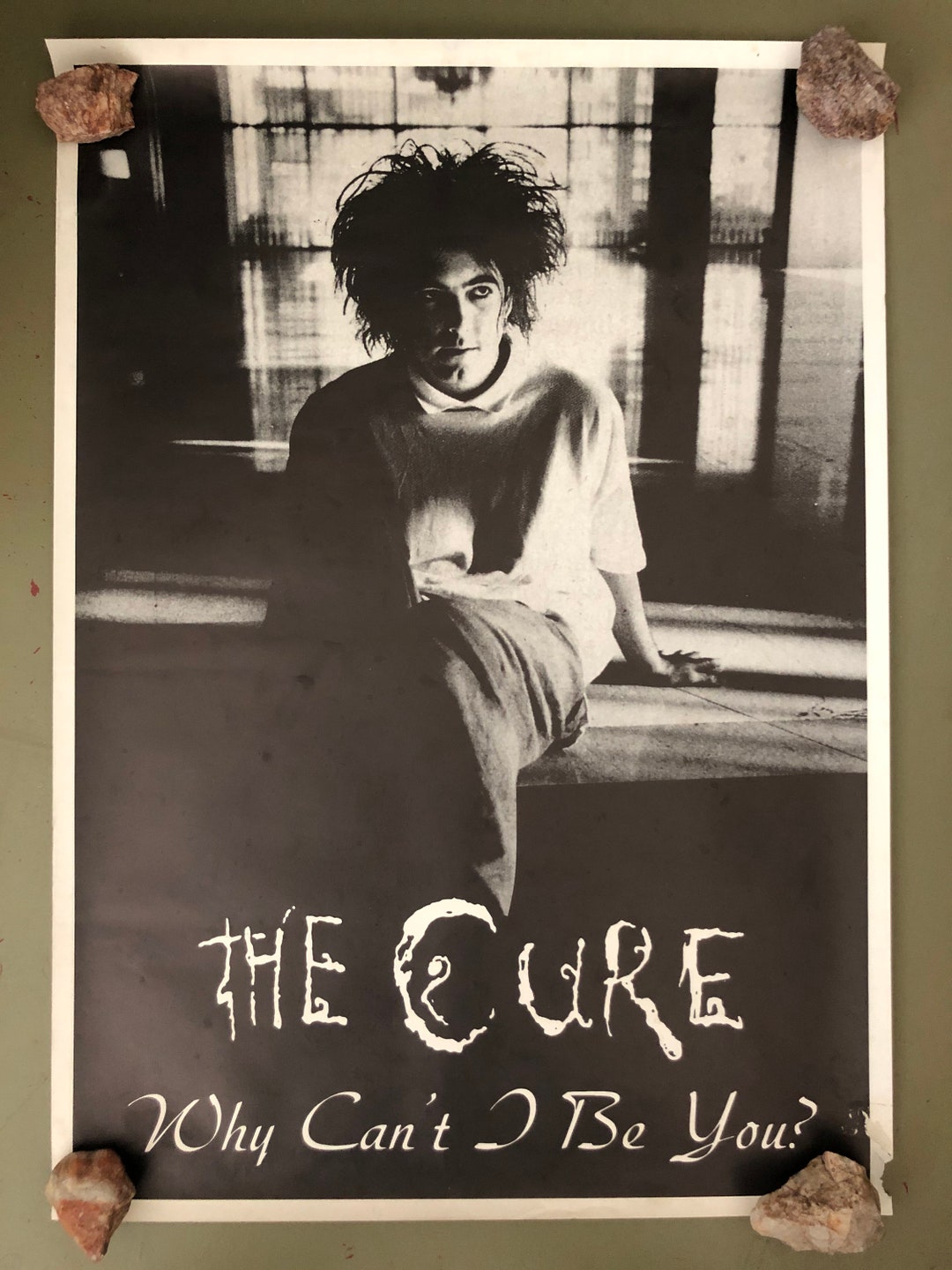 The Cure 1987 Poster of Robert Smith, Black and White, VERY RARE ...