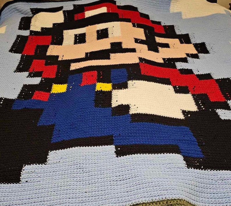 Super Mario Crochet Blanket Pattern - Etsy