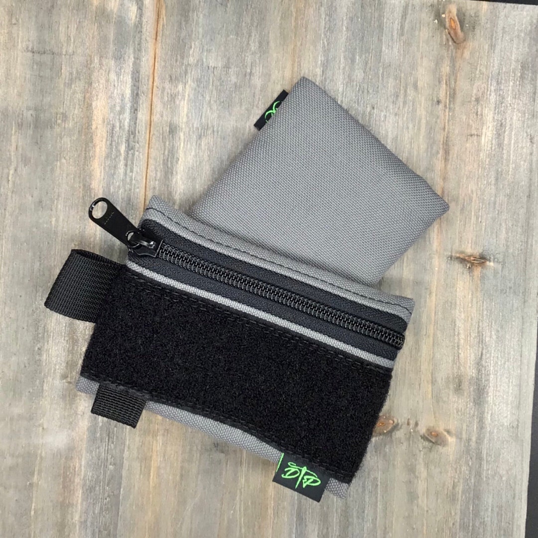 Card Pouch With Loop Gray - Patch Pouch for EDC - Mini Wallet Fully ...