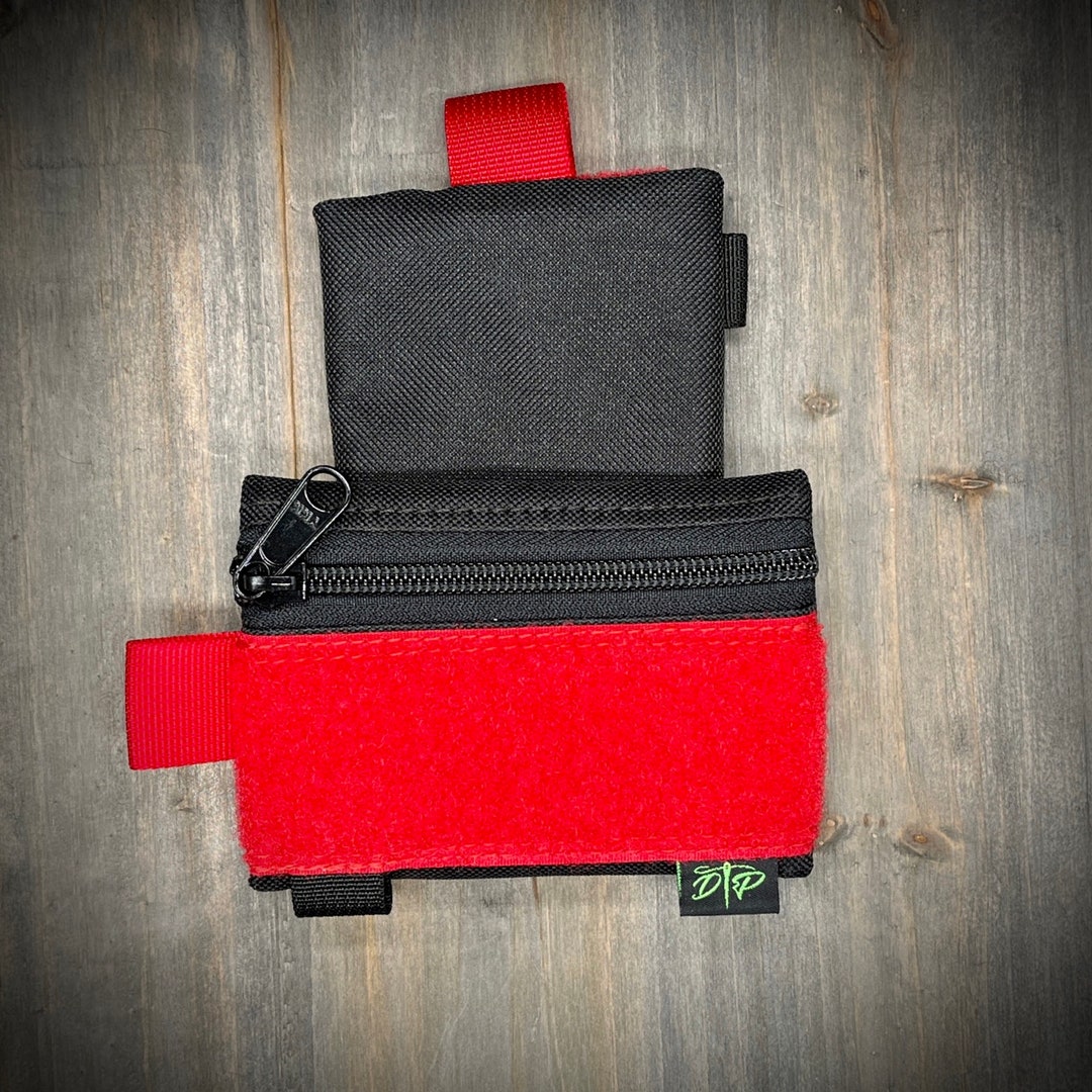 Black With Red Loop Pouch for EDC RE Carry 3.5x5 Everyday Carry Pouch ...