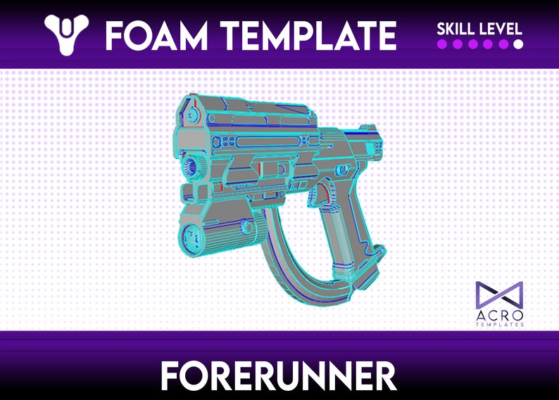 Forerunner weapon Foam Template - Etsy