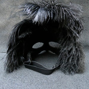 Feathered Black Bird Masquerade Mask With Glittery Beak 2 Styles to ...