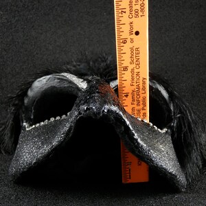 Feathered Black Bird Masquerade Mask With Glittery Beak 2 Styles to ...
