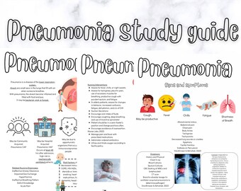 Pneumonia Concept Map - Etsy