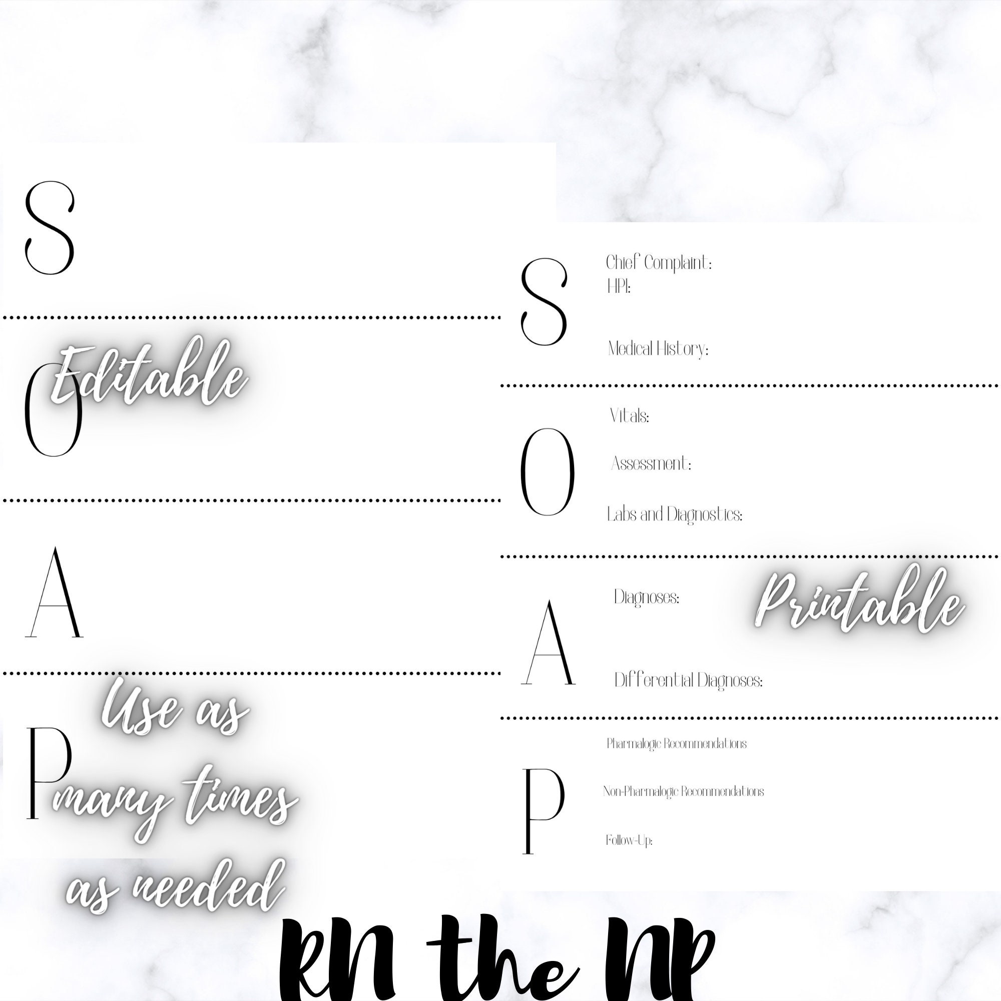 Editable Soap Note Template 2023 Template Printable