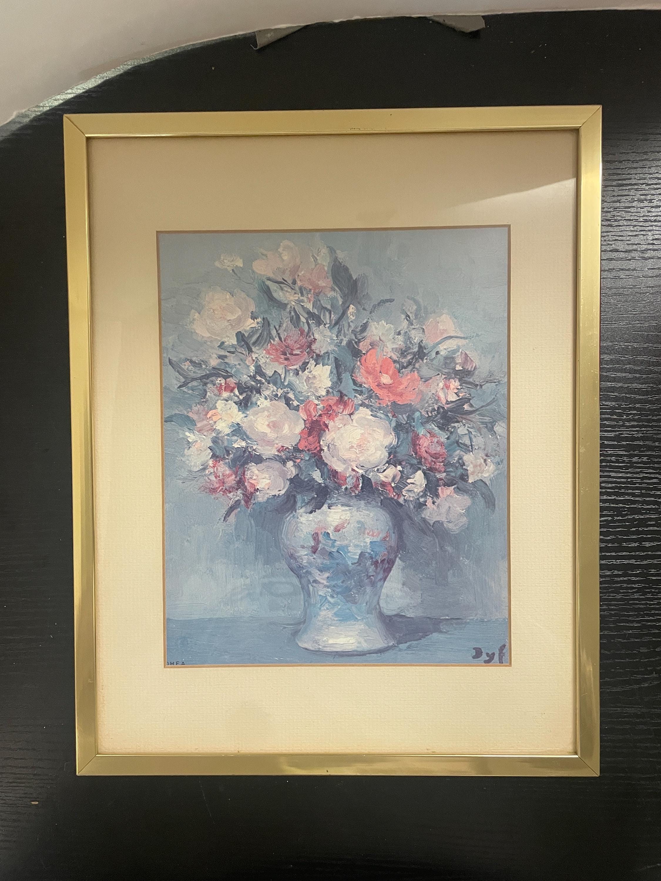 Colorful Flower Vase, Bombay Company Marcel Dyf Framed Impressionist ...