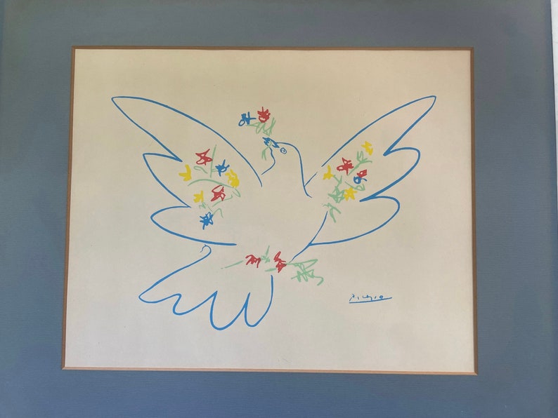 Pablo Picasso Dove III Peace Classic Silk Screen Framed - Etsy