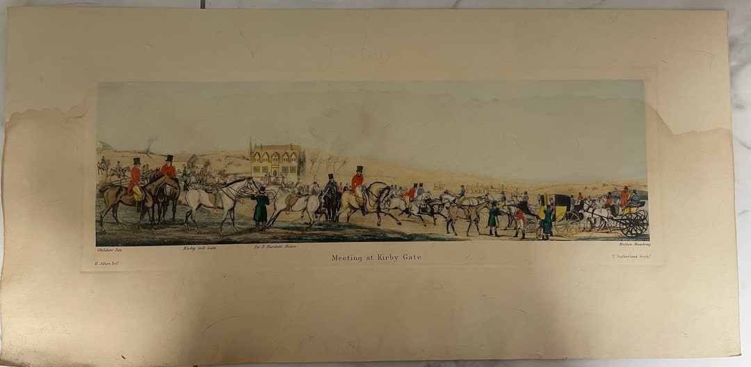 English Aquatint From 1824 of a Fox Hunt by Henry ALKEN and Thomas ...