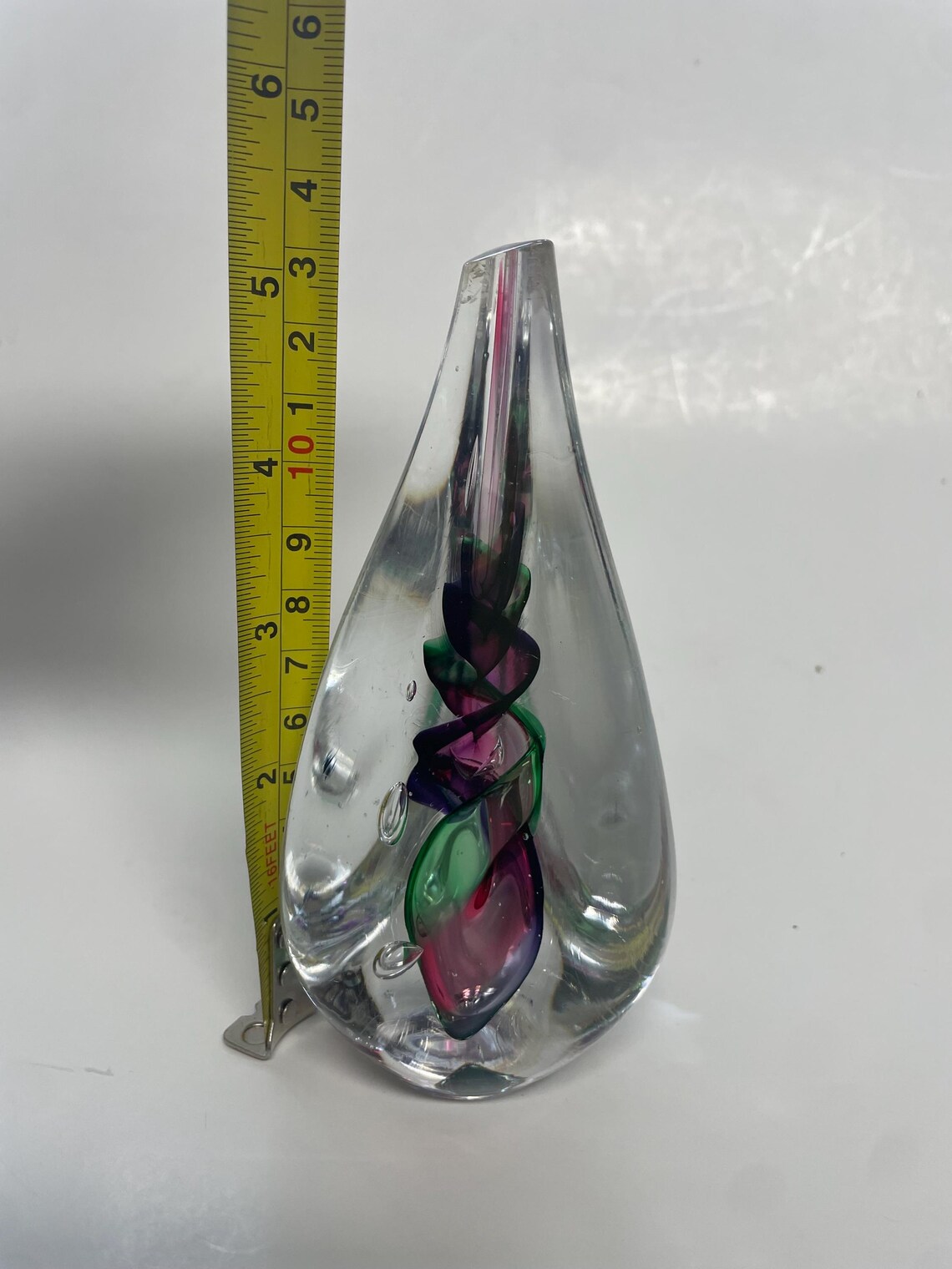 RARE Vintage Adam Jablonski Crystal Art Glass Paperweight Rainbow ...