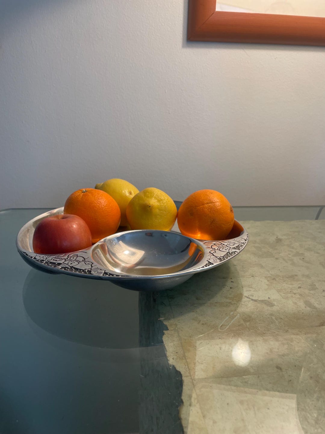 RWP Wilton Armetale Etched Divided Dish | Vintage Silver Metal Tray ...