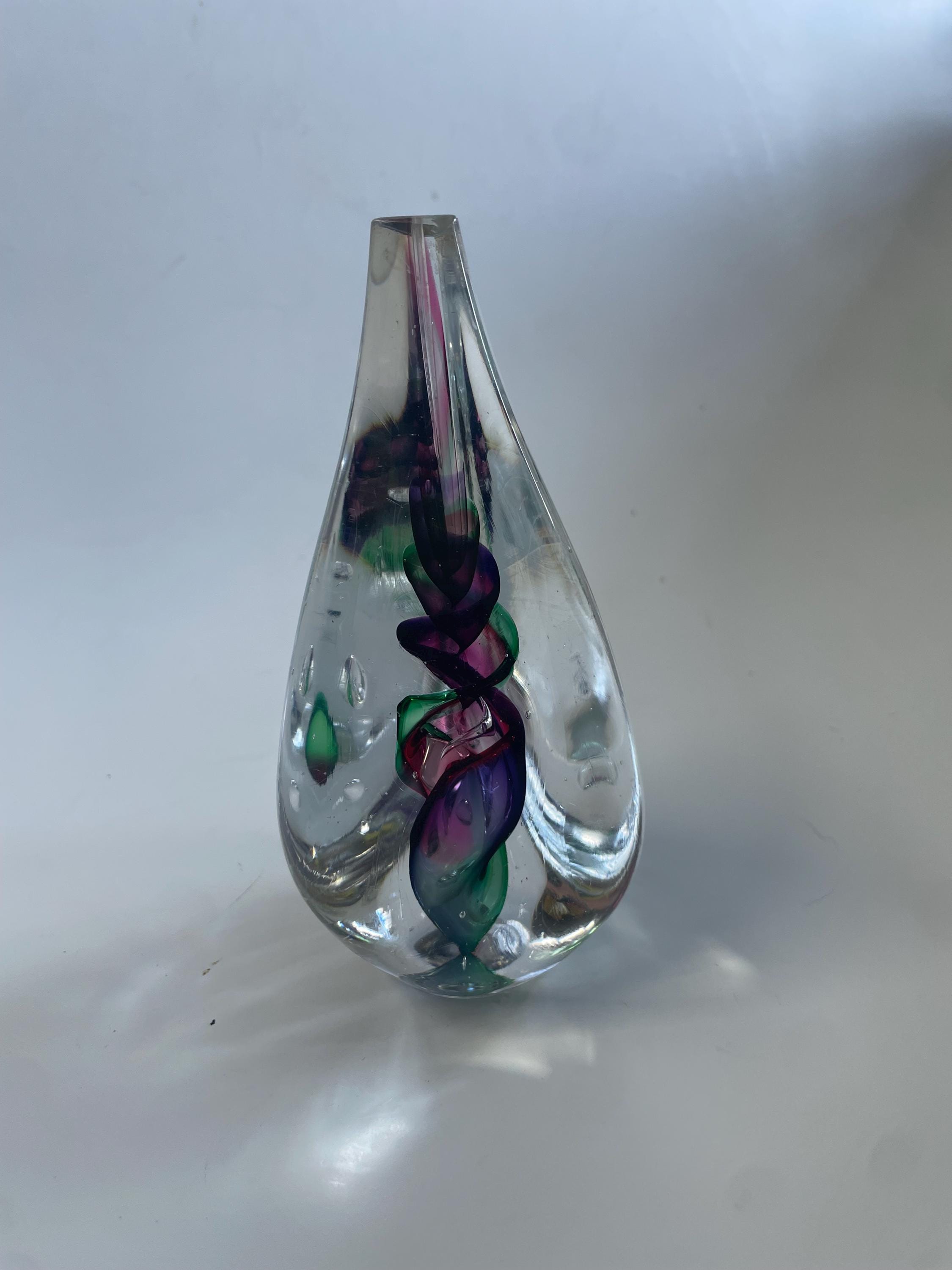 RARE Vintage Adam Jablonski Crystal Art Glass Paperweight Rainbow ...