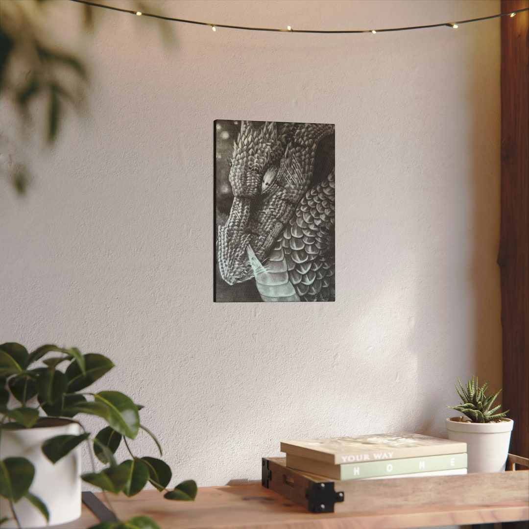 Graphite Dragon Print Hand Drawn Art - Etsy