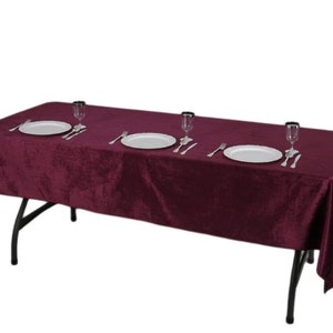 Burgundy Royal Velvet 60x102 Tablecloths - Etsy