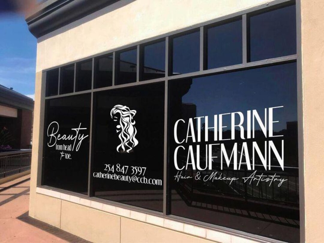 Custom Window and Wall Decals Business Logo Storefront Vinyl Sign ...