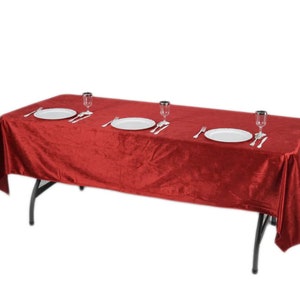 Burgundy Royal Velvet 60x102 Tablecloths - Etsy
