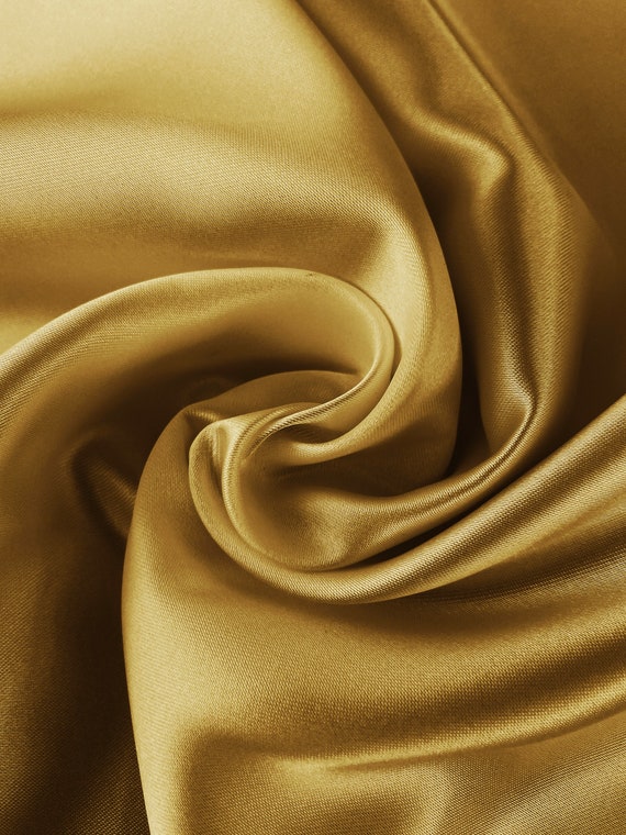 Gold Satin Fabric 60 Inch Wide High Quality Etsy