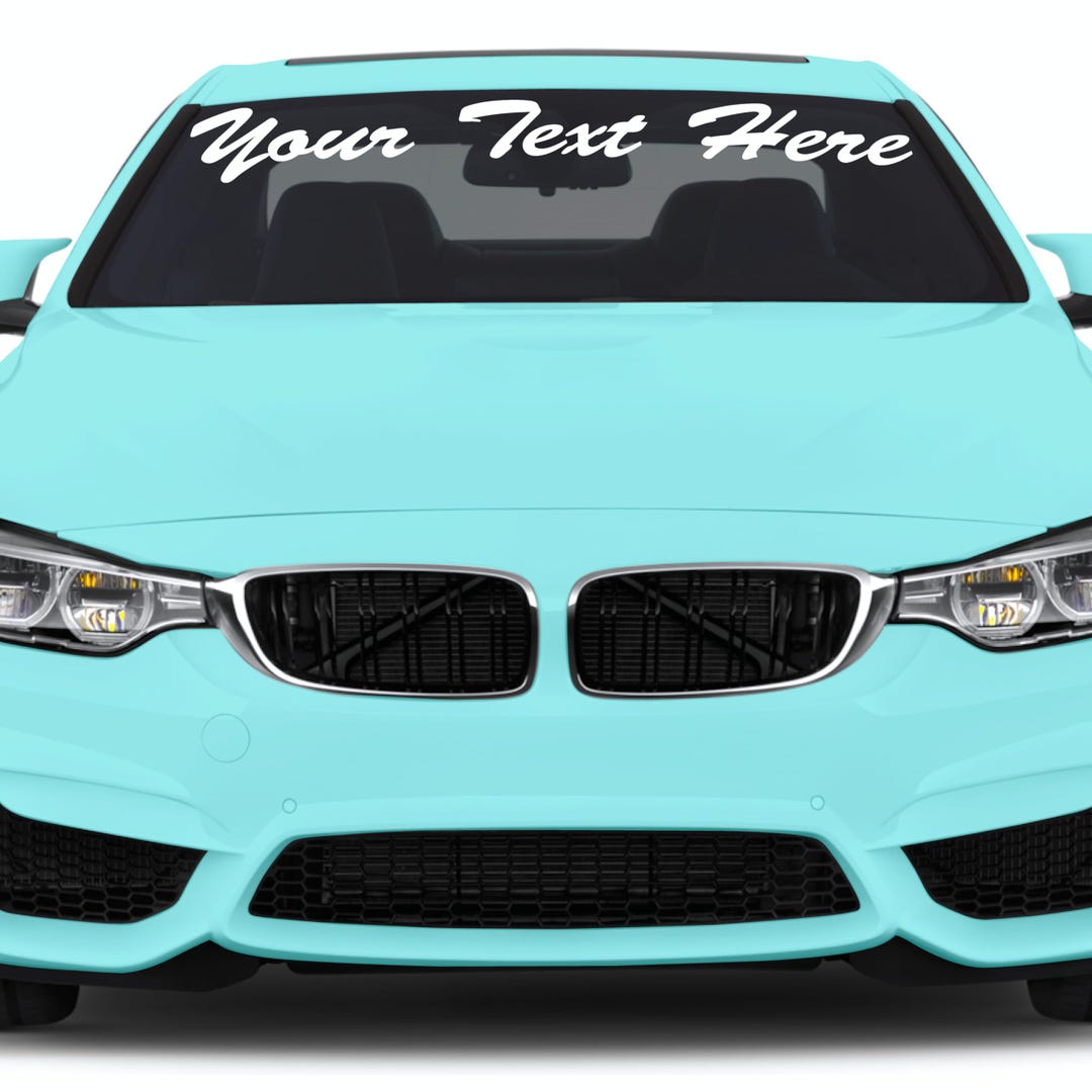 Custom Windshield Banner Decal: Personalized Car Truck Window Text ...