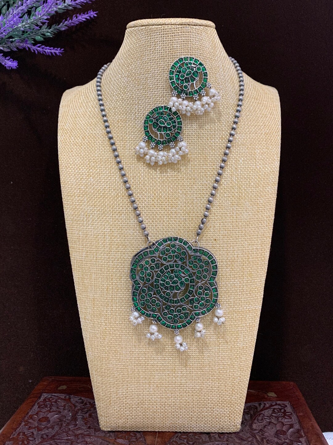 Emerald Color Oxi Pendant - Etsy