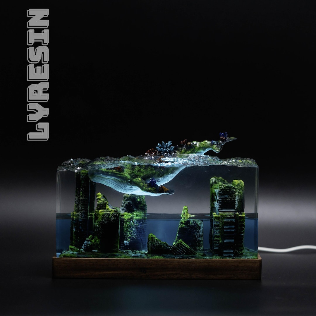 Mystery Ocean Diorama, Resin Lamp Home Decor, Custom Night Light Epoxy ...