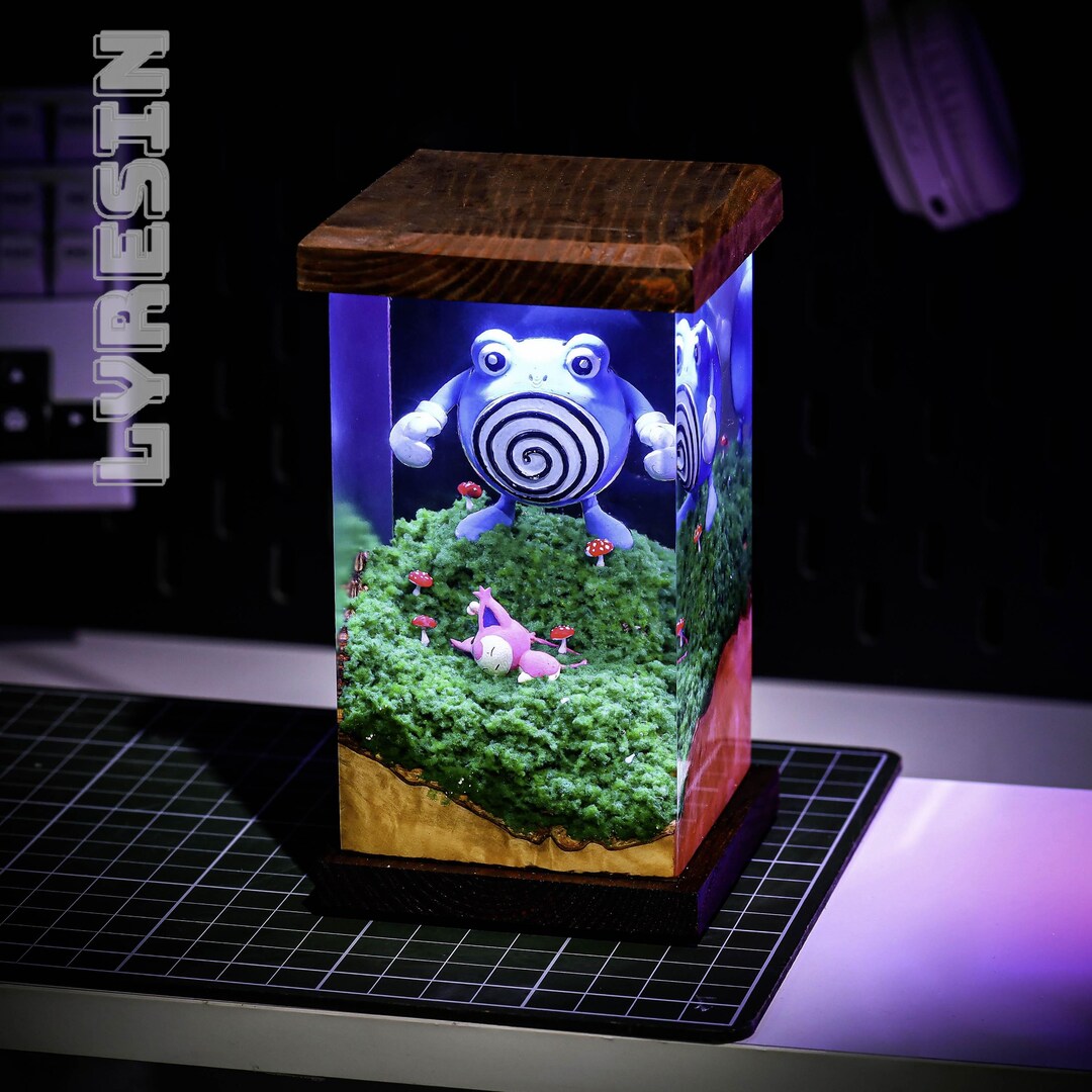 Poli,whirl and S,kitty PO.KEM,ON Epoxy Lamp Custom Pok.emo,n Resin Lamp ...