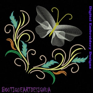 Butterfly Outline Stitch Machine Embroidery Designs, Ornament ...
