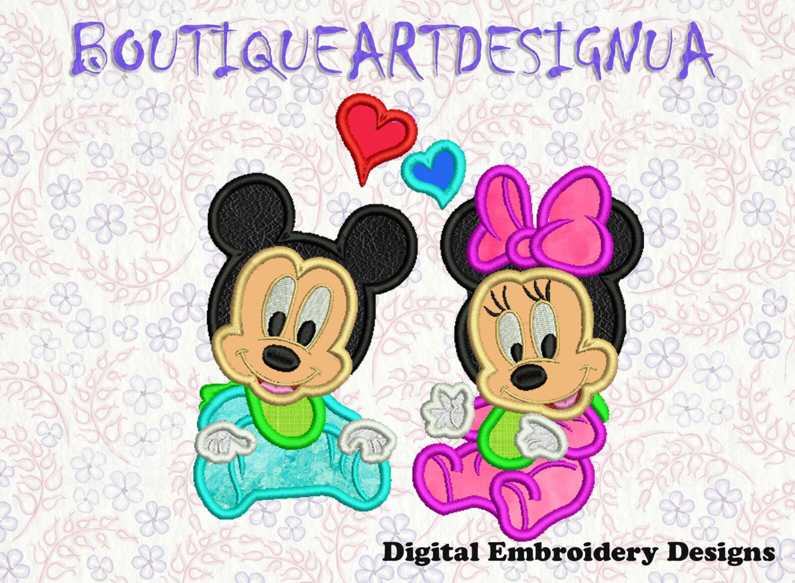 Mouse Boy and Mouse Girl Baby Applique Embroidery Designs, Cool Mouse ...