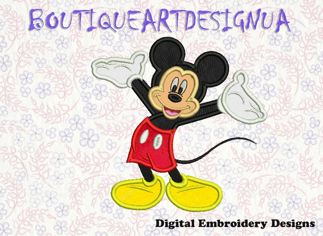 Cute Mouse Applique Embroidery Designs, Cool Mouse Machine Embroidery ...