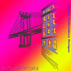 Bridge Stitch Machine Embroidery Designs, New York, City, Embroidery ...