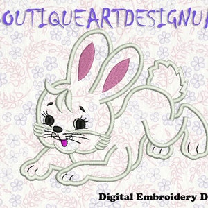 Rabbit Applique Machine Embroidery Design Bunny Machine | Etsy