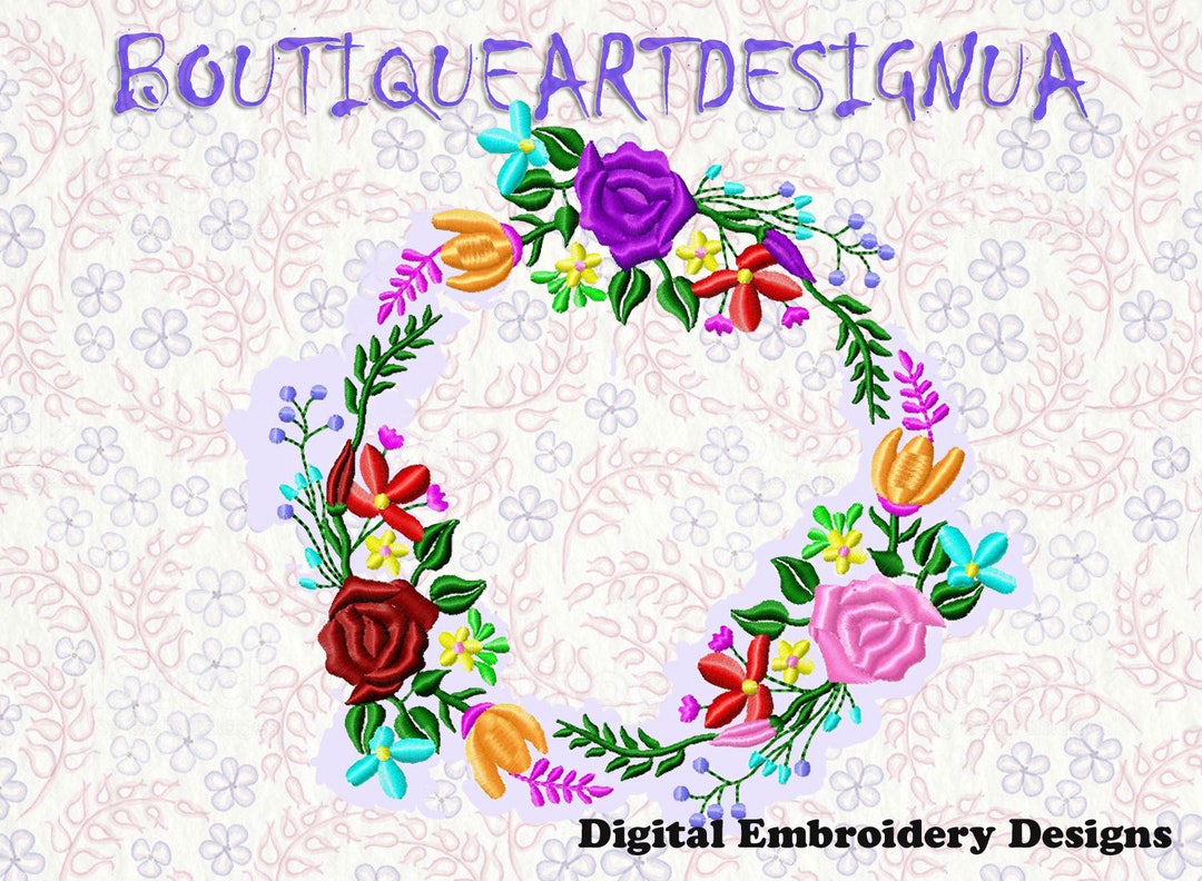 Floral Monogram Fill Machine Embroidery Design, Floral, Flowers Machine ...