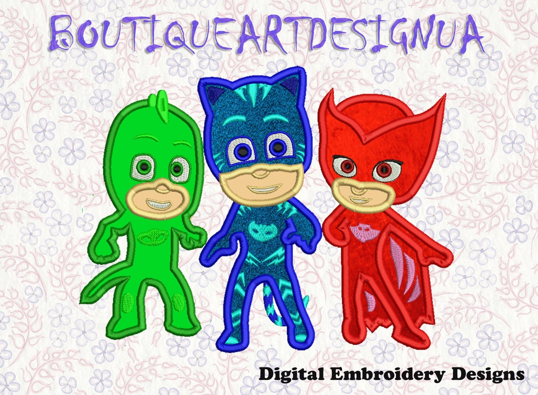 Three Masks Applique Embroidery Designs, Masks Machine Embroidery ...