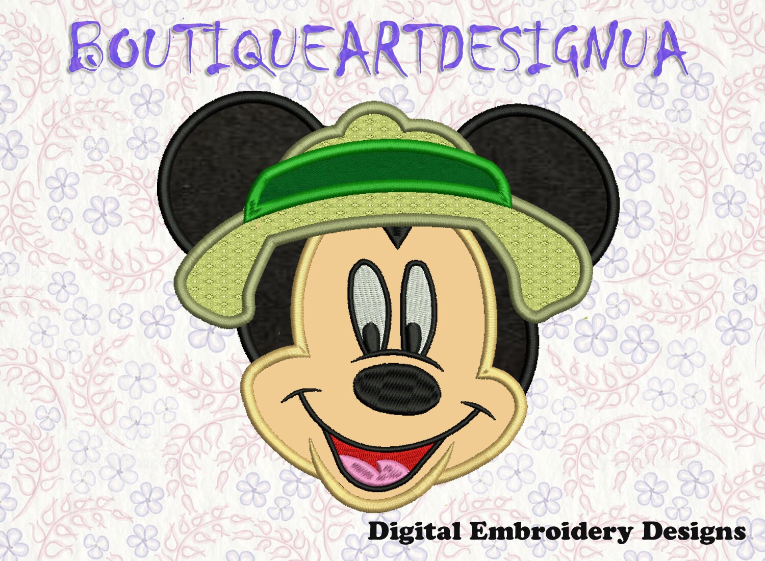 Mouse Head Applique Machine Embroidery Designs Mouse Safari | Etsy